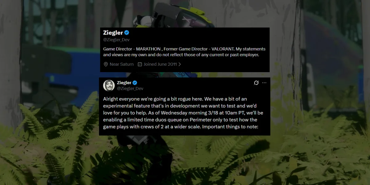 Marathon Duo Lobbies: Bungie Tests Two-Player Queue